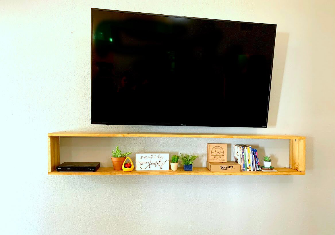 How to Build a Floating Rectangle Shelf (Step by Step Tutorial) | Mama ...
