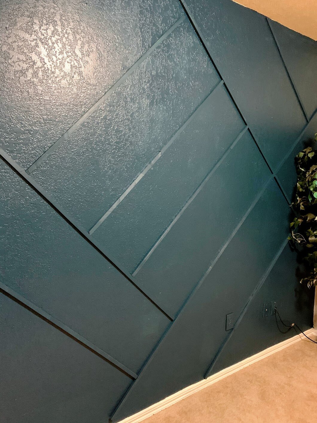 DIY Geometric Accent Wall (With Supplies You Already Have) - Mama and More