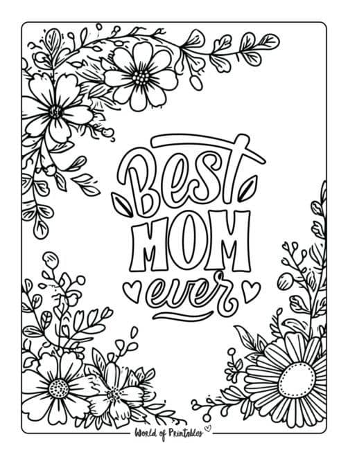 37 Mother’s Day Coloring Pages for Kids & Adults | Mama and More