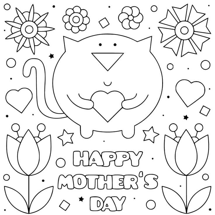37 Mother’s Day Coloring Pages for Kids & Adults | Mama and More